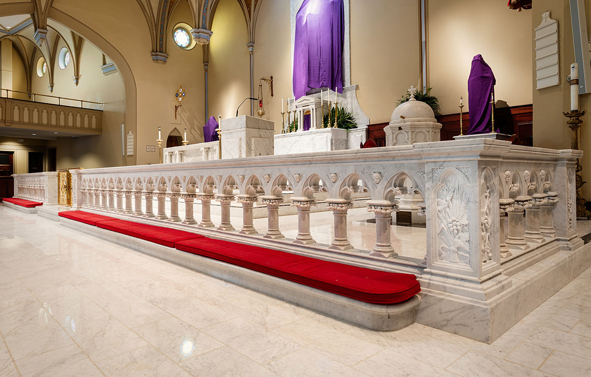 Basilica of Saint Mary Altar Rail - Rugo Stone