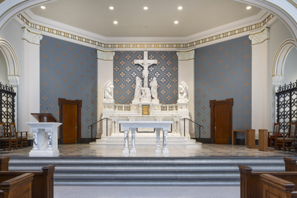 Marble Altar Fabrication - St Louis University High - Rugo Stone